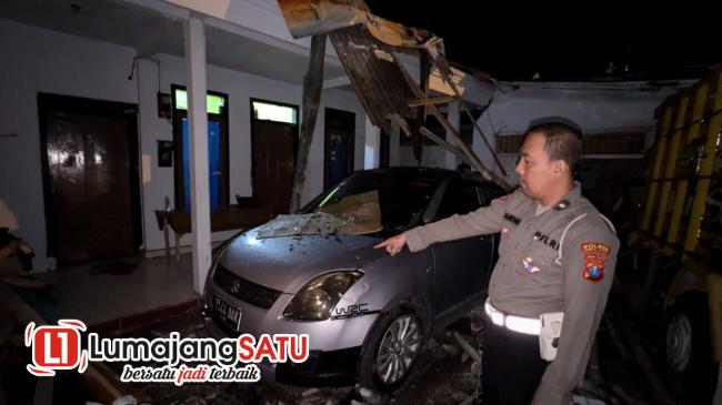 Ini Kronologi Truk Tabrak Ruko di Desa Senduro Lumajang