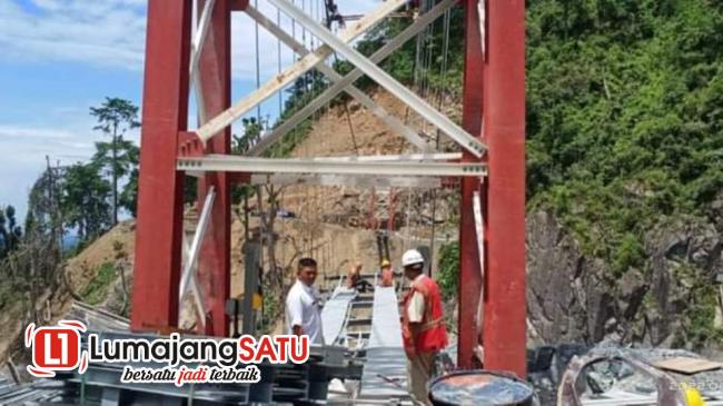 Target Jembatan Gantung Gladak Perak Lumajang Hari Raya Bisa Dilintasi Target Jembatan Gantung Gladak Perak Lumajang Hari Raya Bisa Dilintasi